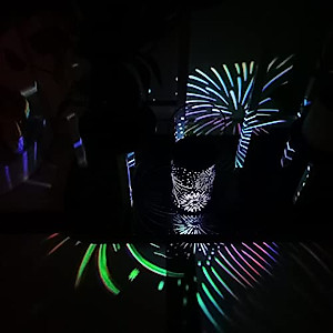 WOERTE HOME Outdoor Hanging Solar Lanterns Garden Decorative Lights Holiday Lanterns Fireworks Solar Hanging Metal Waterproof Patio Courtyard Path Terrace