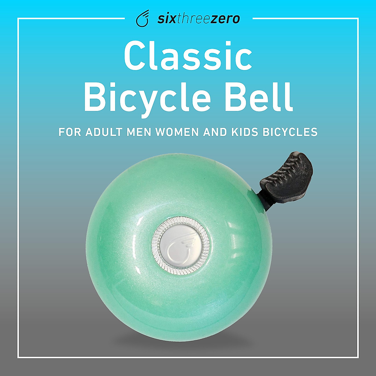 sixthreezero Classic Bike Bell for Adult Men Women and Kids Bicycles, Mint Green