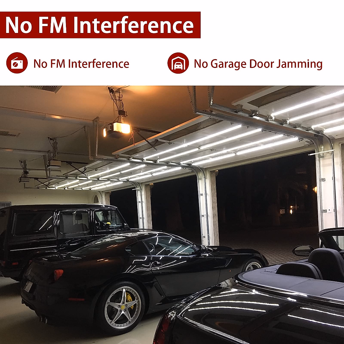 VShape 8FT LED Shop Light Fixture, 100W, 13000LM, 6000K Super Bright White, Linkable LED Garage Lights Fixture, 8 Foot LED Shop Lights for Workshop, T8 Tube Light, No RF & FM Interference, 4-Pack