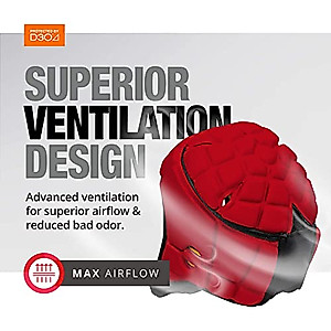 GameBreaker-Pro Multi-Sport Protective Headgear (Red, XL), Soft-Shell Helmet for Various Sports, Protective Sports Gear with Superior Ventilation Design - GameBreaker