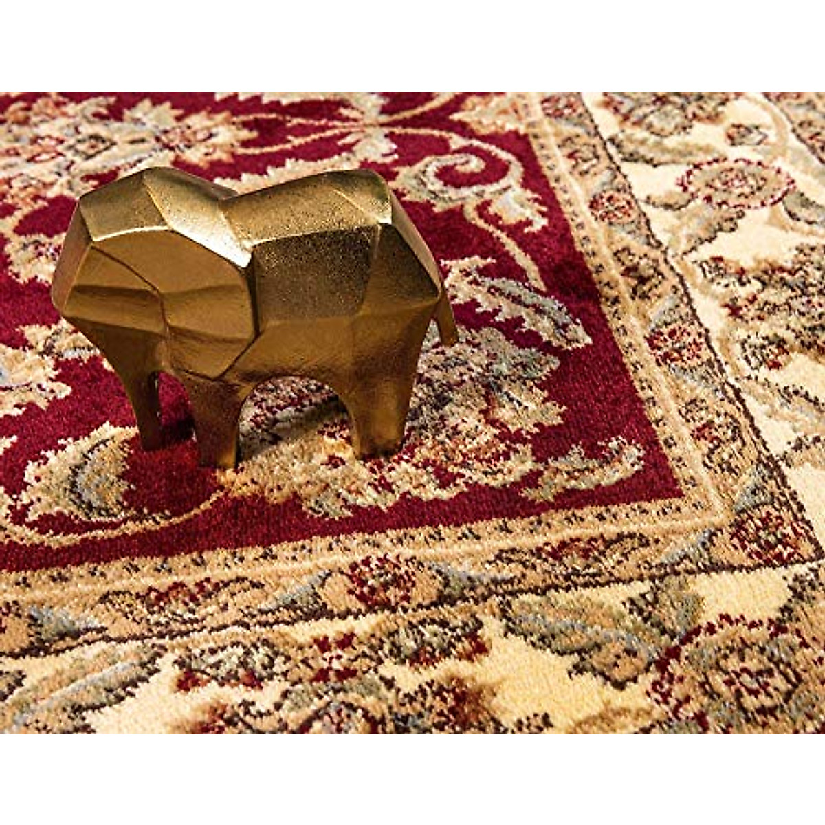 Unique Loom Voyage Collection Traditional Oriental Classic Intricate Design Area Rug (3' 3 x 5' 3 Rectangular, Red/Tan)