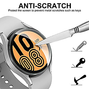 T Tersely (3 Pack Screen Protector for Samsung Galaxy Watch 7/6/5/4 (44MM), 9H Hardness Tempered Glass Film Guard for Samsung Galaxy Watch