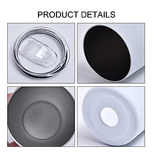 AGH 25 Pack Sublimation Tumbler Blanks with Lid and Straw,20 OZ Straight Stainless Steel Skinny Straight Sublimation Tumbler Cups