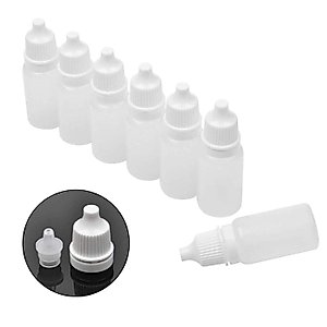 US 50pcs 10ml Empty Plastic Squeezable Dropper Bottles Eye Liquid Dropper Sample