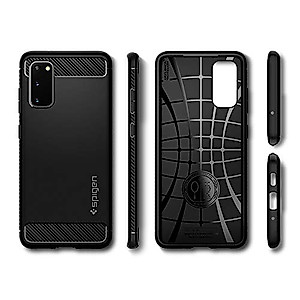 Spigen Rugged Armor Designed for Samsung Galaxy S20 Case/Galaxy S20 5G Case (2020) - Matte Black