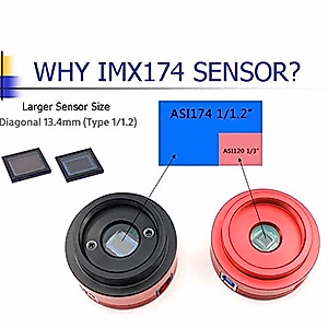 ZWO ASI174MM 2.3 MP CMOS Monochrome Astronomy Camera with USB 3.0# ASI174MM