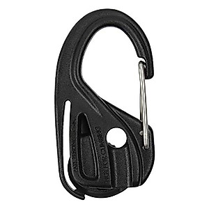 Nite Ize CamJam XT Aluminum Rope Tightener & NCJ-25-2R3 CamJam Tie Down Rope Tightener with Carabiner Clip, 2-Pack with Cord, Black, 2 Count