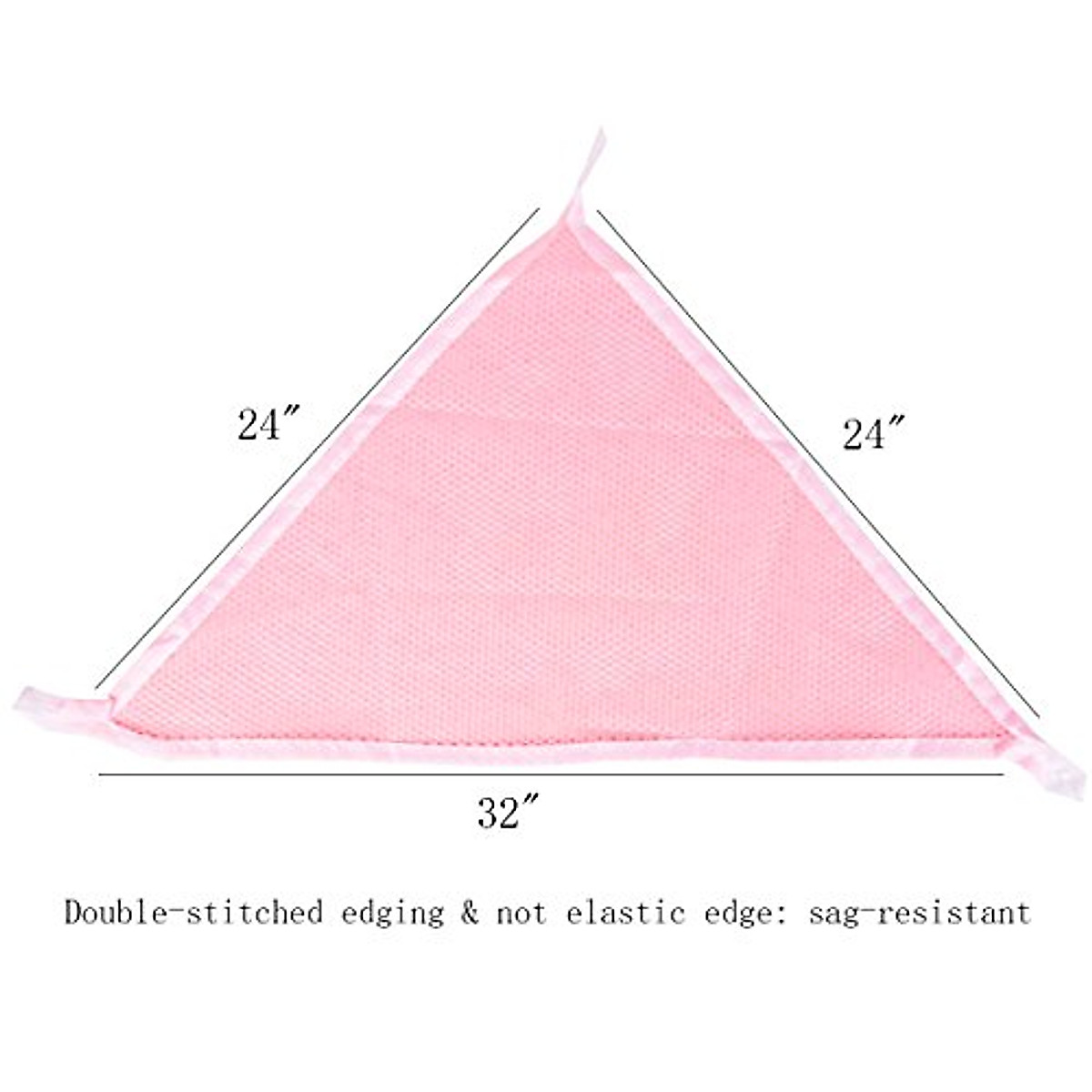 Stuffed Animal Storage Hammock, Powkoo Small Toy Hammock Storage Net Organizer for Bathtub, Bedroom, Small Soft Toys, Teddies (Pink)