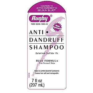 Rugby Selenium Sulfide Anti-Dandruff Shampoo 7 oz (Pack of 10)