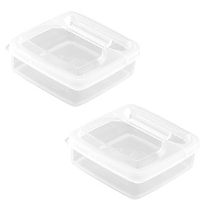 AONUOWE 2/4Pcs Sliced Cheese Holder Cheese Container for Fridge Plastic Food Storage Containers with Flip Lid for Refrigerators (2)