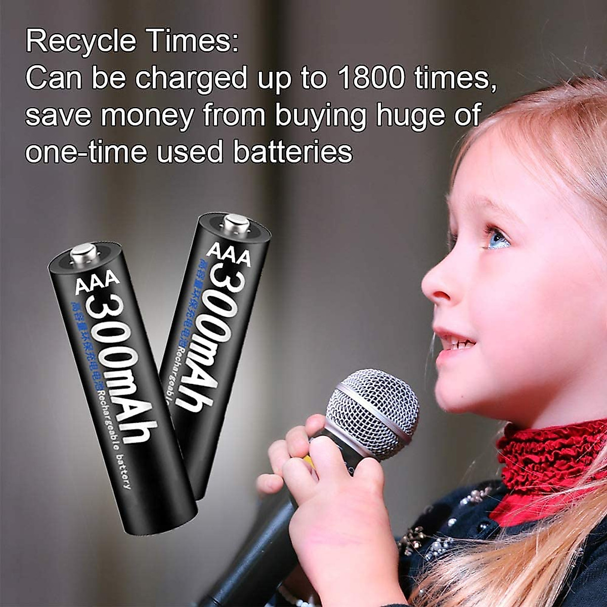 Tenbery Rechargeable Batteries AAA 300mAh 1.2v,16 Pack Ni-MH AAA Rechargeable Battery,1200 Cycle Triple A Rechargeable Batteries