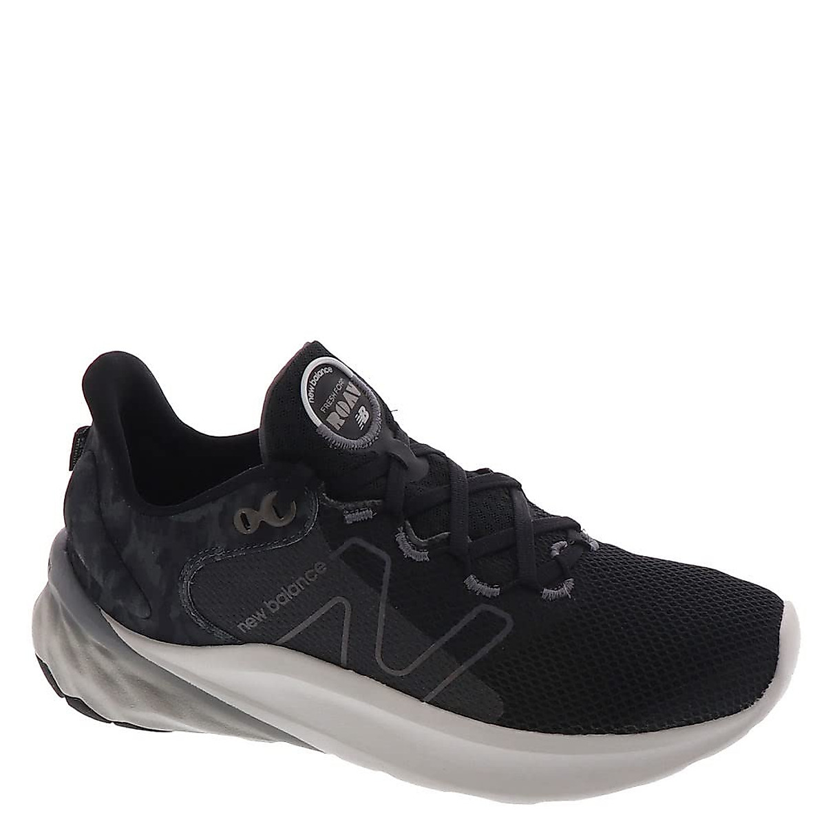 New Balance Men's Fresh Foam Roav V2 Running Shoe, Black/Silver Metallic, 12