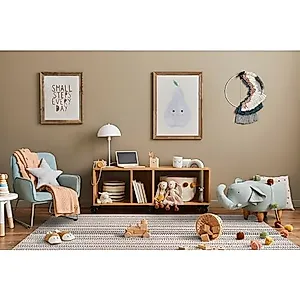 Garland Rug Carnival Stripe Assorted Earth Tone 12'x12' Modern Stain Resistance Area Rug