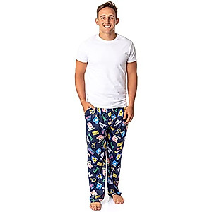 Ted Lasso Mens' TV Series Show Symbols Icons Believe Sleep Pajama Pants (Small) Blue
