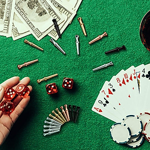 48 Pcs Metal Cribbage Pegs Cribbage Board Pegs Metal Nails Fit 1/8 Holes Toy Game Accessories with Drawstring Storage Pouch for Cribbage Traditional Board Game, 4 Colors