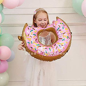 foci cozi,58PCS Donut Birthday Party Set Decorations Kit-Donut Grow Up Banner Mylar Foil,Latex Balloons Cupcake,Cake DIY Toppers for Donut Birthday Party Decorations.
