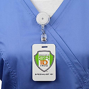 25 Pack - Premium Clear (Translucent) Retractable Badge Reels with Alligator Swivel Clip on Back by Specialist ID (Translucent Clear)