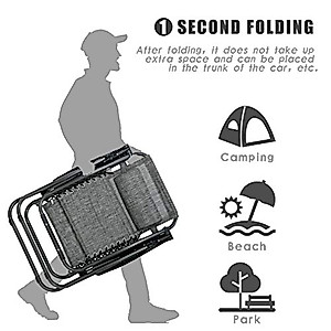 FDW Zero Gravity Chair Lounge Chair Set of 2 Lawn Chair Outdoor Chair Deck Chairs Camping Chairs Folding Patio Chair Beach Chairs Anti Recliner Pool Chair with Pillow and Cup Holder