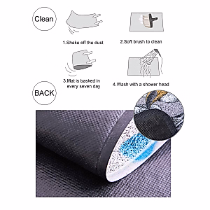 Door mat Welcome Outdoor Door Mat Summer Green Banana Leaves Foliage,Non-Slip Doormat Heavy Duty Patio Rug Pad Rain Tropical Leaf Plant,Dirt Mud Trapper for Entryway Kitchen Living Room 18x30In