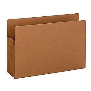 Smead End Tab TUFF® File Pocket, Reinforced Straight-Cut Tab, 5-1/4" Expansion, Tyvek® Gusset, Extra Wide Legal Size, Redrope, 10 per Box (74790)