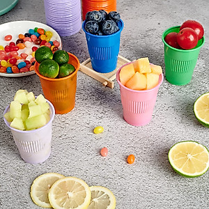 Lilymicky 500 Pack 5 oz Plastic Cups, Disposable Drinking Cups, Bathroom Cups in Assorted Colors Can Be Used As Tasting Cups, Party Tumblers, Jelly Party Shot Cups, and Dental Cups