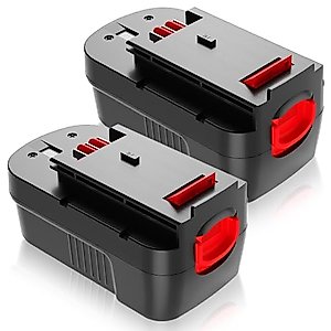 2-Pack 3.6Ah HPB18 Ni-Mh Replacement Battery for Black and Decker 18V Battery HPB18-OPE Compatible with Black Decker Battery 18 Volt Tools A1718 FS180BX FS18FL FSB18 Firestorm Cordless Power Tool