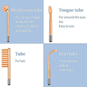 High Frequency Facial Machine - TUMAKOU Portable Handheld High Frequency Facial Skin Wand Machine with 4 Different Tubes