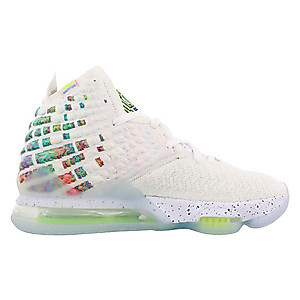 Nike Men's Lebron XVII Command Force Shoes, White/Black Multi-Color, 10