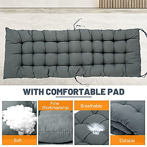 LILYPELLE Comfy Folding Chair, Folding Lounge Chair for Bedroom and Living Room, Folding Reclining Patio Chairs with Removable Cushion for Indoor Outdoor