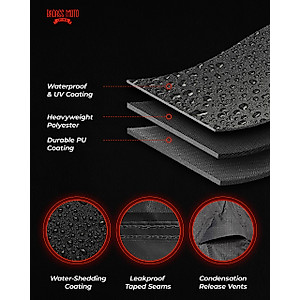 Badass Moto ATV Covers Waterproof Outdoor Heavy Duty, Rip-Resistant, Night-Reflective Quad Cover, 4 Wheeler Cover, Easy-Access Zipper & Vents Four Wheeler Accessories - ATV Gifts, Large 95" Long