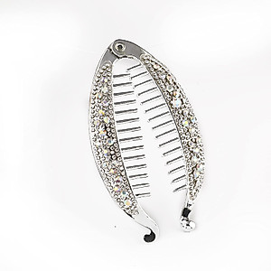 10pcs/pack Banana Hair Clip Floral Clincher Hair Claws Bohemia Style Wrapped Banana Hair Clip Hair Comb Hair Jaw Clips Fish Shape Grips Clamp Hair Accessories for Women Girls (LV03-10PCS MIX)