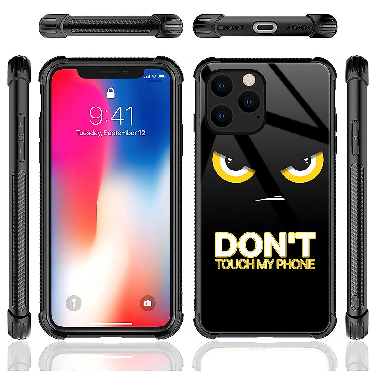 CARLOCA Compatible with iPhone 13 Mini Case,Angry Dont Touch My Phone Pattern Design for Girl Boy Shockproof Anti-Scratch Case for iPhone 13 Mini