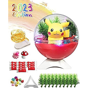 Make Your Own Night Light Kit for Kids - Light-Up Easter Egg Terrarium Craft Kit for Pokemon - Arts & Crafts Activities Kit - Bedroom Decoration Easter Gifts for 4 5 6 7 8-12 Year Old Kids- Yellow