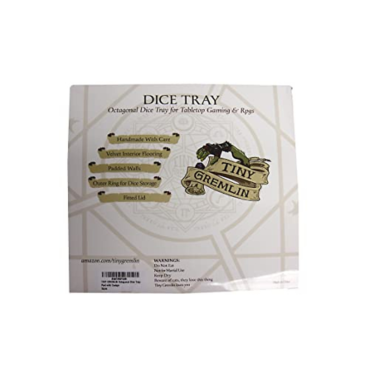 Tiny Gremlin Octagonal Dice Tray (Blue with Design)