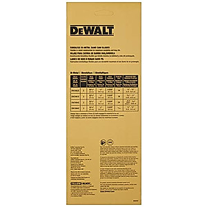DEWALT Portable Band Saw Blade, 32-7/8-Inch, .020-Inch, 24 TPI, 3-Pack (DW3984C)