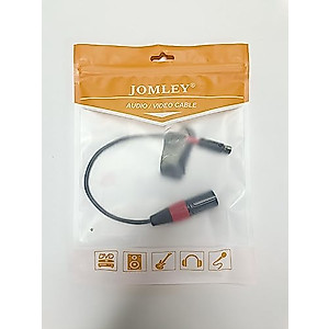 JOMLEY Mini XLR to XLR Cable, 3 Pin Mini XLR Female (TA3F) to Regular XLR Male Pro Lapel Microphone Cable - 3.3ft