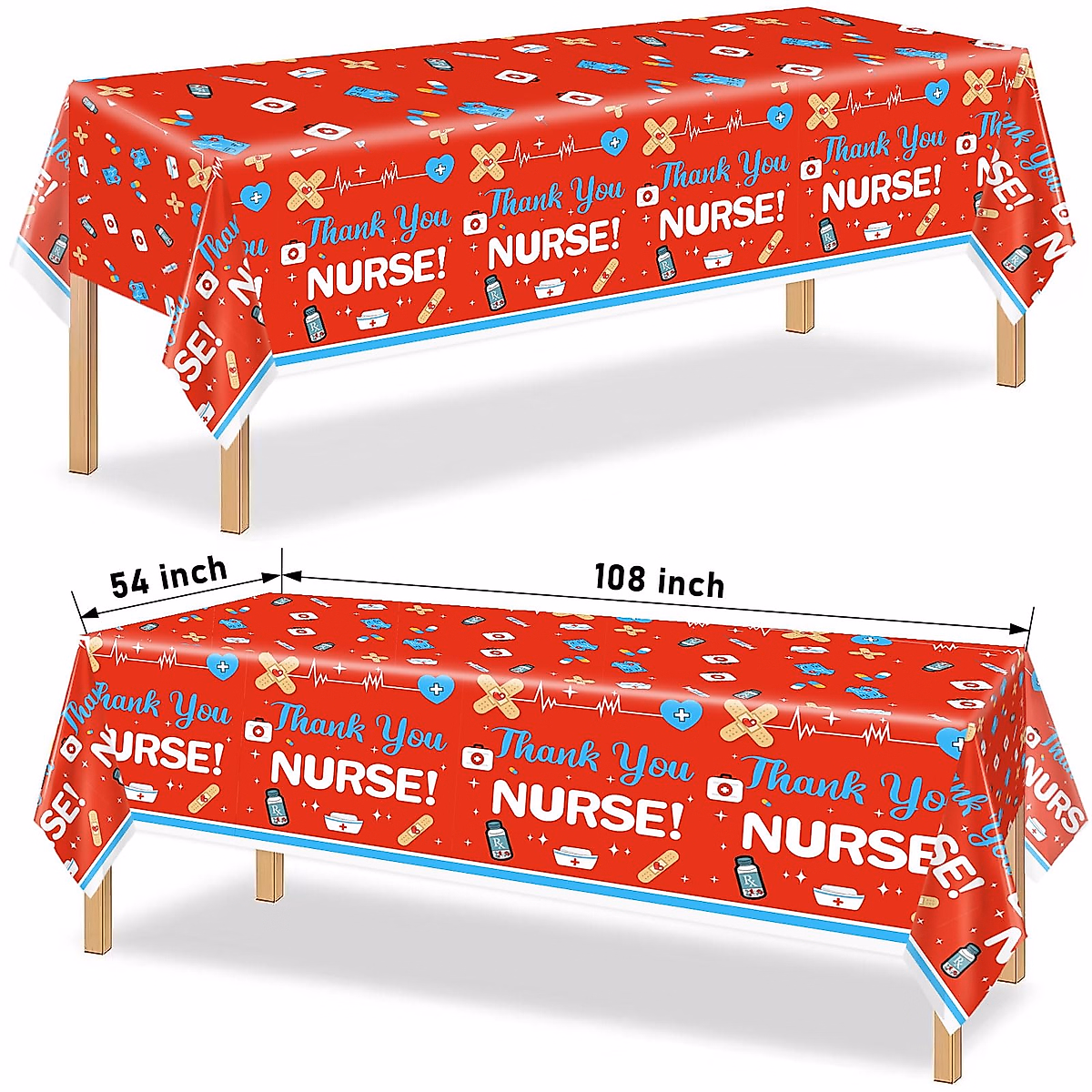 Yavxzvbw 3Pcs We Appreciate You Decorations Nurses Week Tablecloths Thank You Nurses Tablecloths for Nurse Appreciation Week Nurse Week Decorations Nurse Graduation Party Supplies