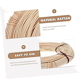 GANAZONO 1 Roll Woven Rattan Chair Outdoor Rattan Furniture Storage Baskets Wicker Basket Weaving Rattan Table Knit Rattan Basket Round Reed DIY Rattan Chair Repair Material Rattan Webbing