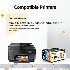 INKFUN HP 950XL 951XL 950 951 Compatible Ink Cartridges Replacement for for Officejet Pro 8610 8600 8620 8630 8640 8660 8100 8615 8625 251dw 276dw Printer 4-Packs