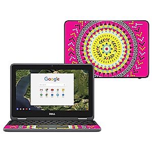 MightySkins Skin Compatible with Dell Chromebook 11" 3180 - Pink Aztec | Protective, Durable, and Unique Vinyl Decal wrap Cover | Easy to Apply, Remove, and Change Styles | Made in The USA