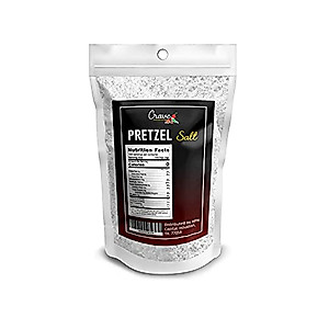Crave Coarse Pretzel Salt 1.5 Pound Large Bag For Soft Pretzels - Premium All Natural Coarse Food Grade Topping - For Bagels & Breads too!
