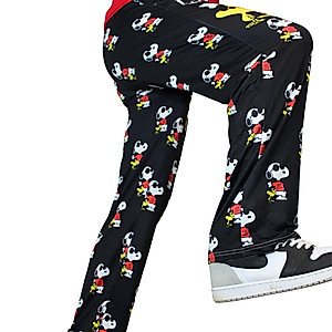Snoopy Unisex Lounge Pajama Pants - Comfy, Loose-Fit, Ultra-Soft - Snoopy Joe Cool Sleep Bottoms (X-Large)