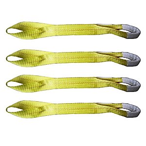 2 Inches High Strength Reinforced Soft Loop,Motorcycle Tie Down Straps,11000Lbs Breaking Strength 4 Pack-Yellow