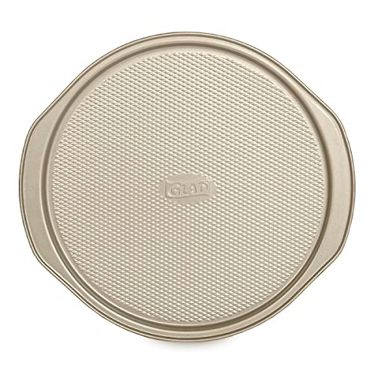 Glad Nonstick Large Pizza Pan for Oven | Round Baking Tray | Textured Cooking Sheet Crisper | Premium Bakeware Series for Home Kitchen