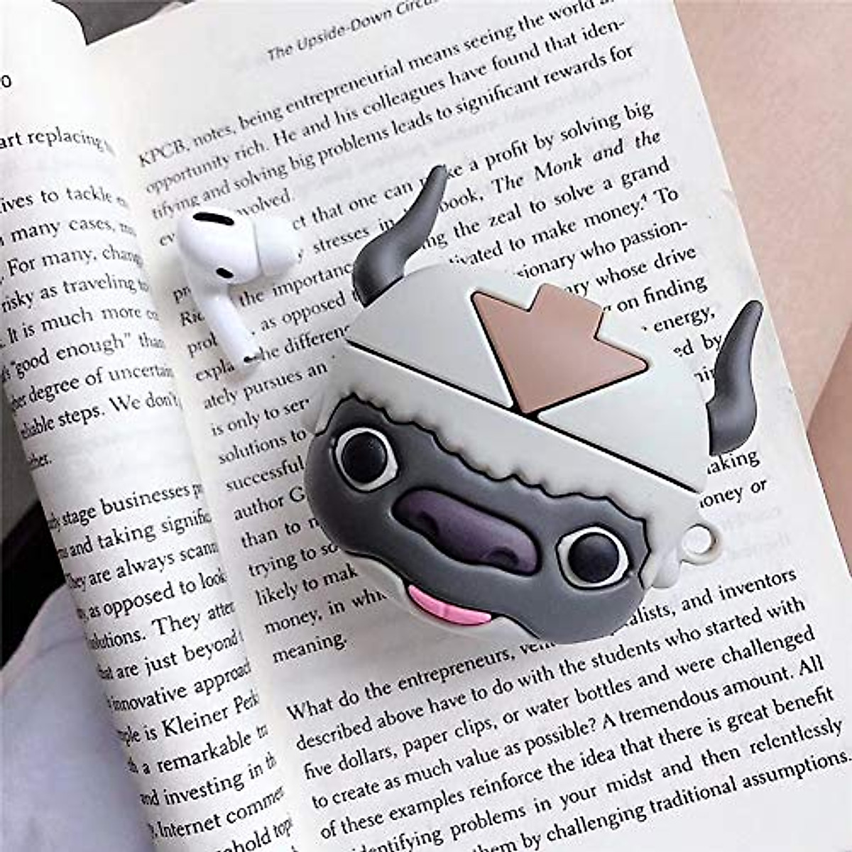 Compatible Appa Miyazaki for Airpods Pro Carry Case Cover,Stitch Cute Cartoon Anime Air Pod Case Wraps for Girls Boys with Keychain Skin Designer Soft Silicone Cover (Purple Appa Airpod Pro)
