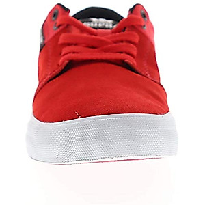 Supra 08029 Men's Stacks II Vulc Skateboarding Shoe, Risk Red-White - 6 M US