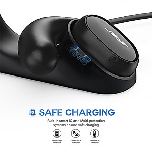 TUSITA Magnetic Charger Charging Base Compatible with Bose Sport Open Earbuds - 1M