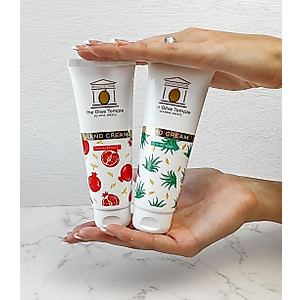 The Olive Temple Hand Cream with Olive Oil - Deep Moisturizing and Nourishing Formula for Soft, Supple Hands (Pomegranate), 3.38 fl. oz