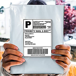 POLYSELLS Poly Mailers Shipping Envelopes, Strong Adhesive Sealing, Waterproof, and Tear-resistant Postal Mailing Bags. Mailer Bags for clothing, books, and accessories. (White, 12x15.5 Inch, 100 pc)