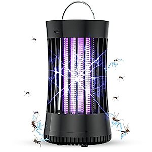 AICase Portable USB Electronic Rechargeable Mosquito Fly Killer Lamp/Bug Zapper for Summer Trip,Outdoor Camping,Patio,Home and Garden,Fly Trap Indoor,Moth Trap/Bug Killer/Insect Killer Light(Black)